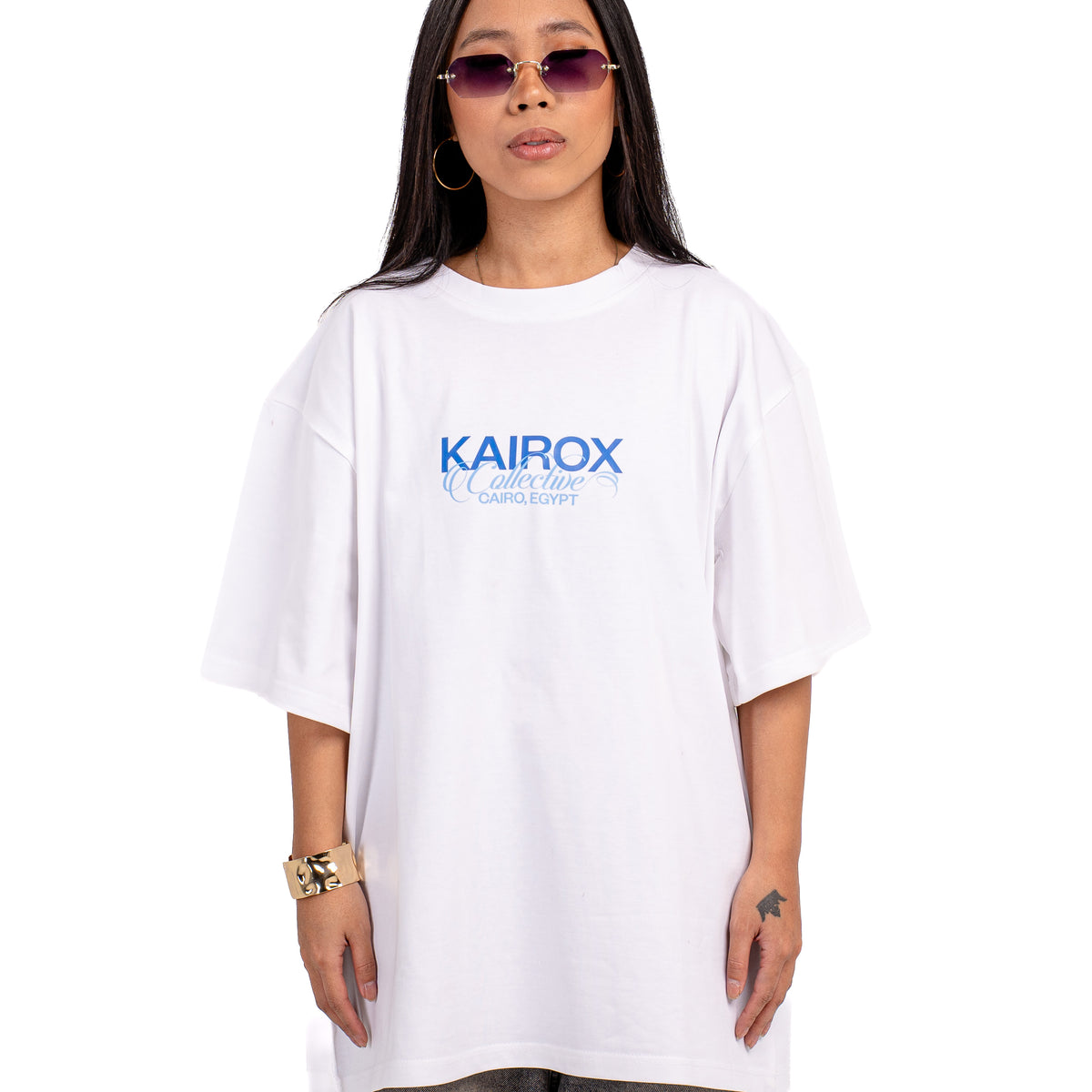 COLLECTIVE MARK TEE-WHITE & BLUE – Kairox Collective